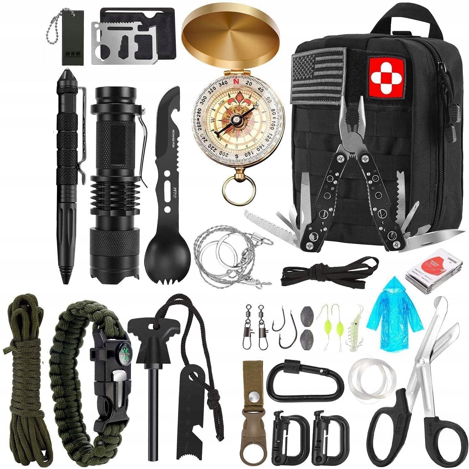 32SZT WOJSKOWY SURVIVALOWY ZESTAW PRZEŻYCIA PRZETRWANIA KIT NARZĘDZI ...