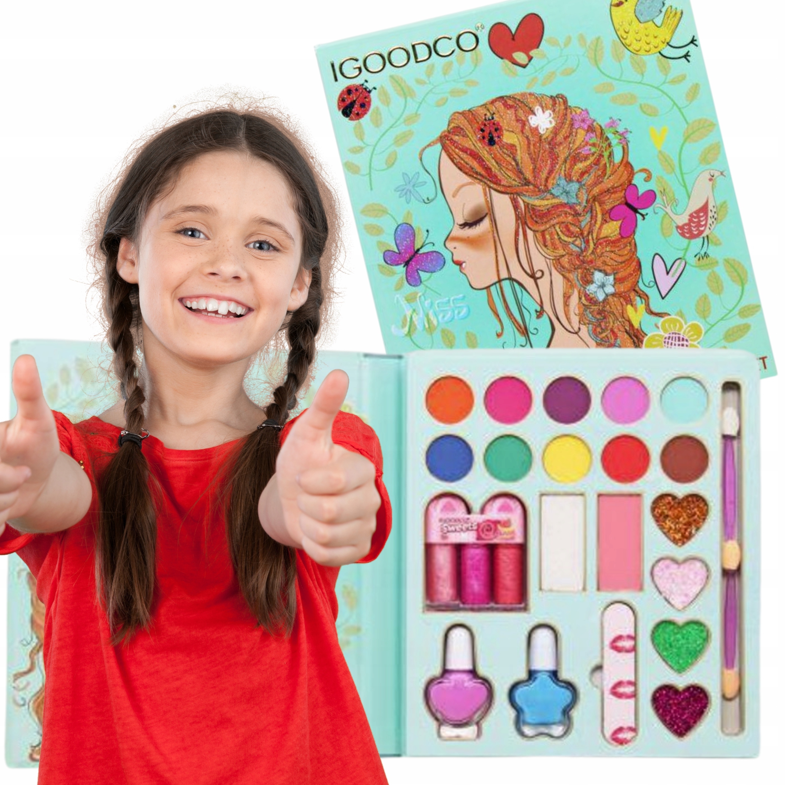 MEGA VELKÁ SADA NA MALOVÁNÍ PALETKA KOSMETIKA MAKE-UP PRO DĚTI - Allegro