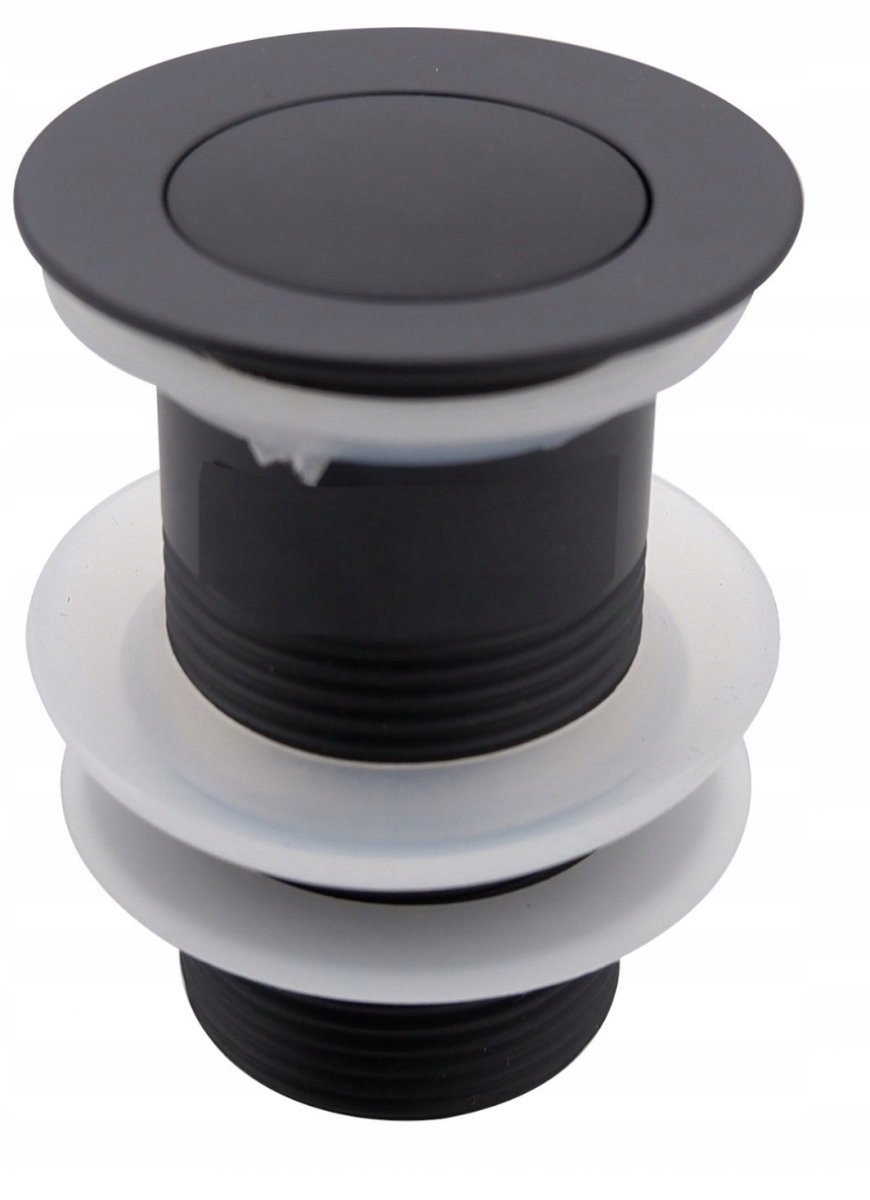 Mosdókagyló leeresztő szelep click-clack sárgaréz/fekete túlfolyóval ...