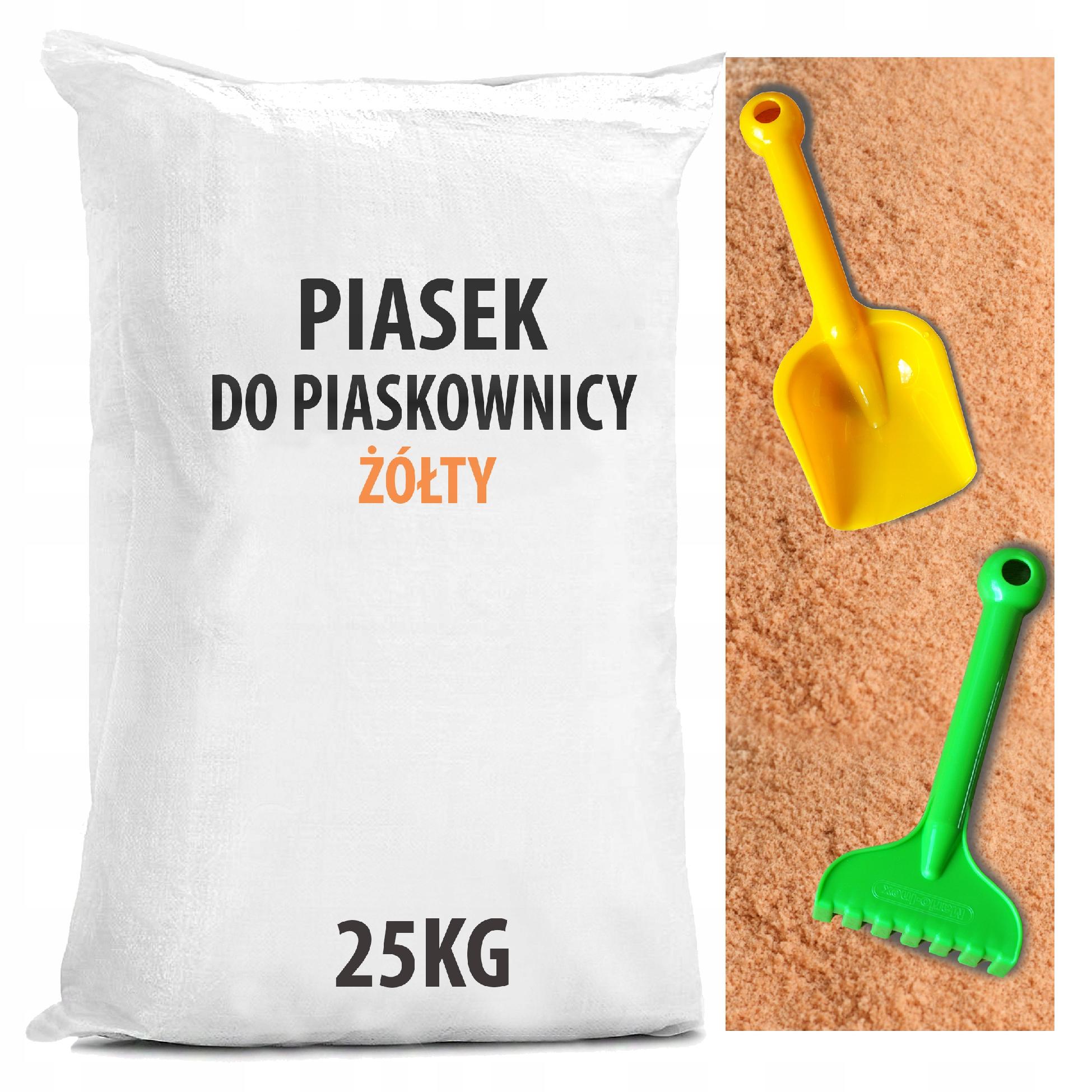 Piasek do Piaskownicy Żółty Atestowany 25kg (0791949015025) • Cena ...