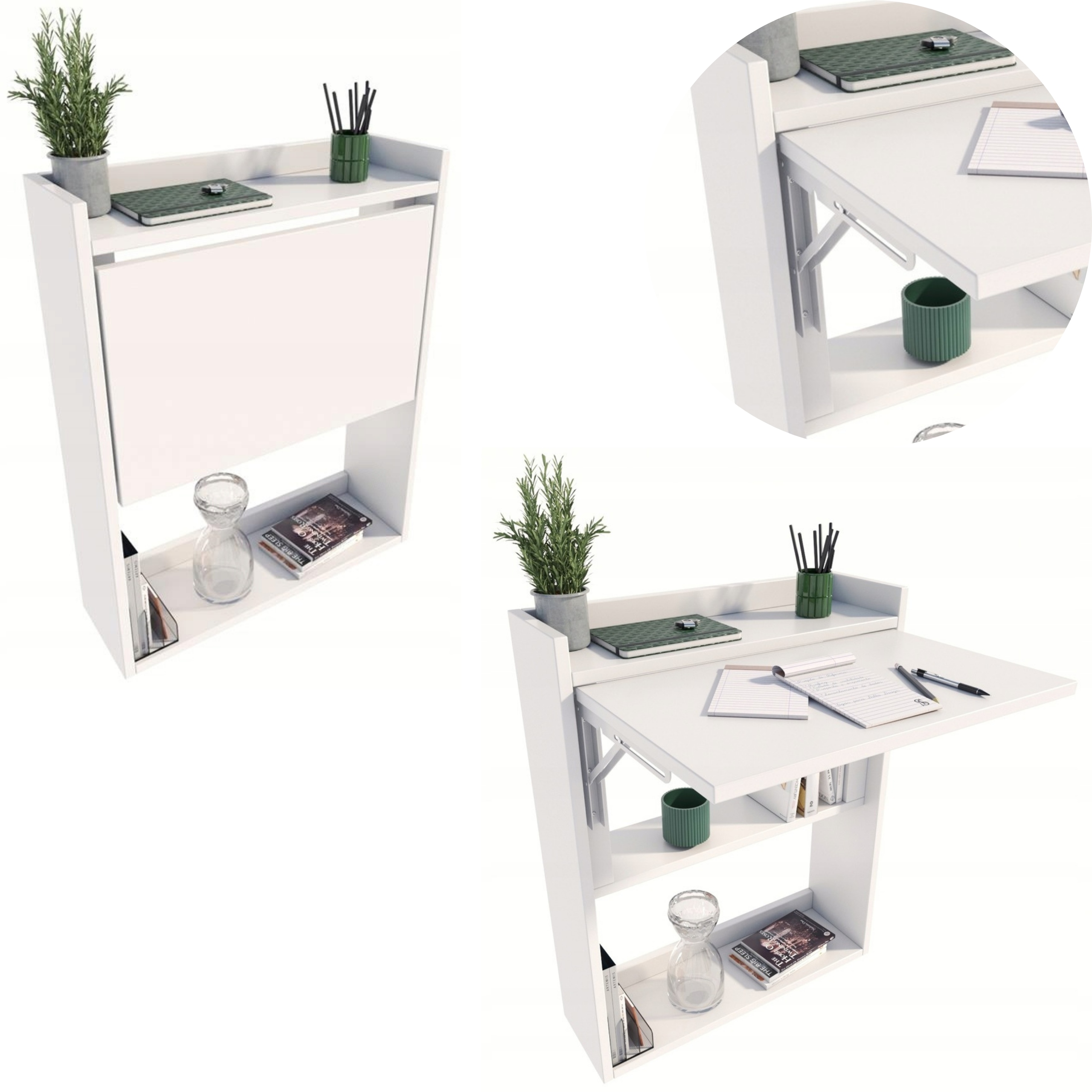 Konsola Matkam biały matowe 70 x 85 x 20cm (5904824147284) • Cena ...