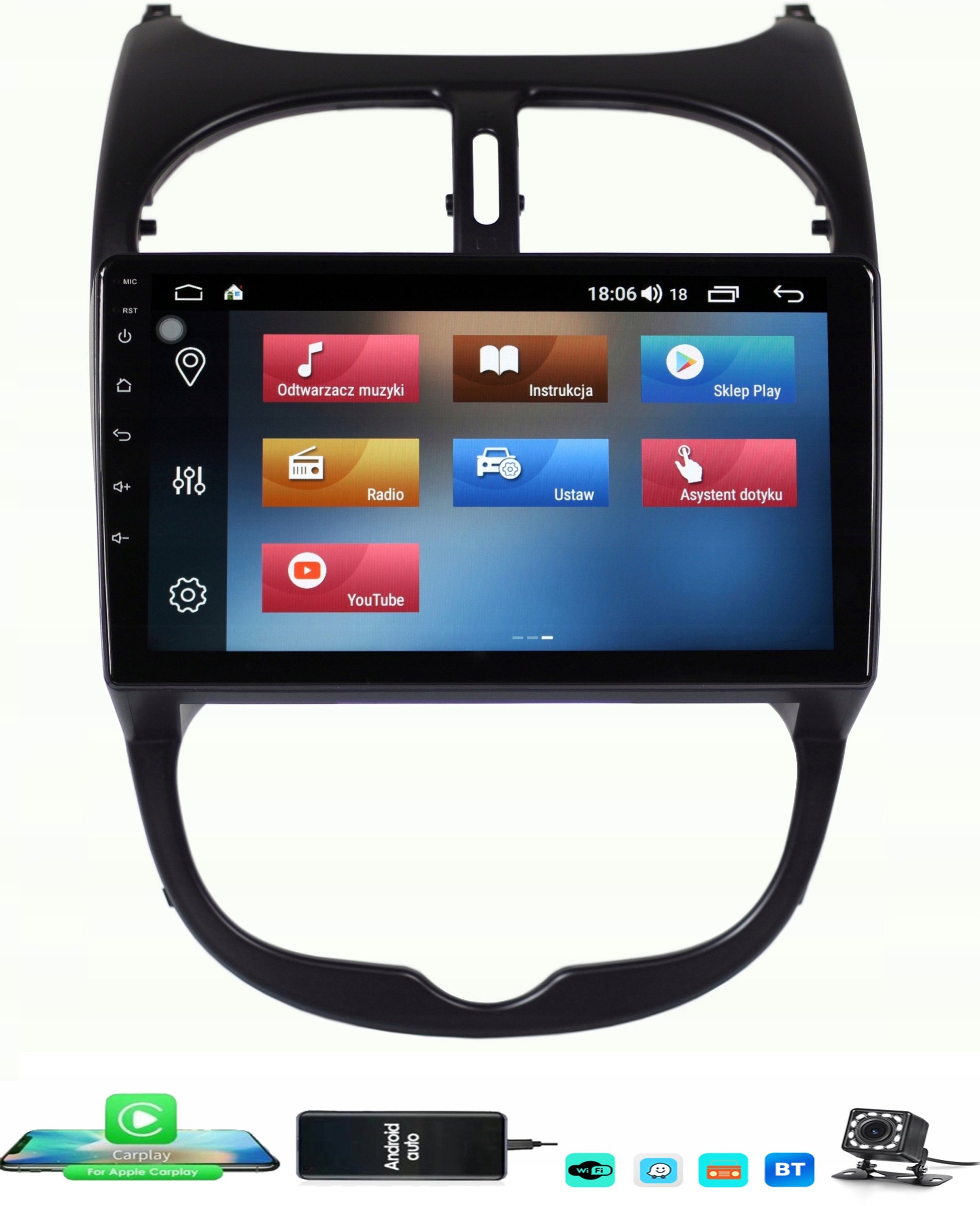 RADIO NAWIGACJA GPS Peugeot 206 /2CC 02/10 carplay - Sklep, Opinie ...