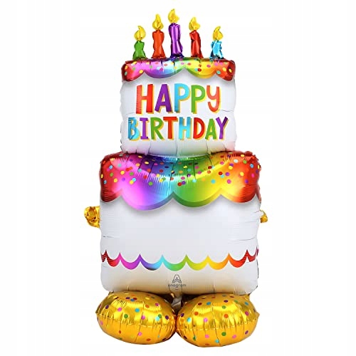 Amscan balon foliowy Happy Birthday junior 134 cm (0026635424493 ...