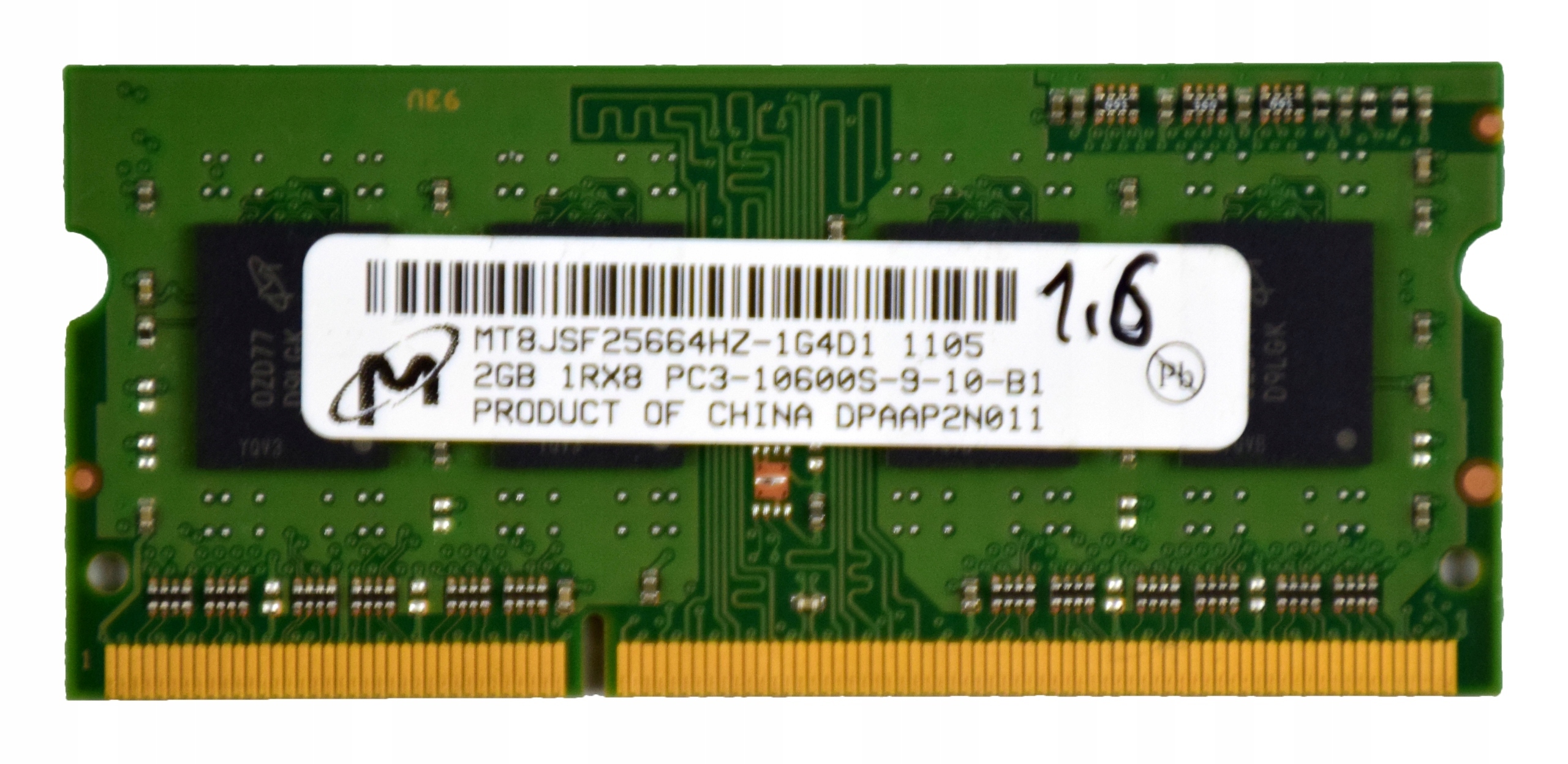 PAMIĘĆ RAM MICRON MT8JSF25664HZ DDR3 4GB 2x2GB w Wola Nieszkowksa ...
