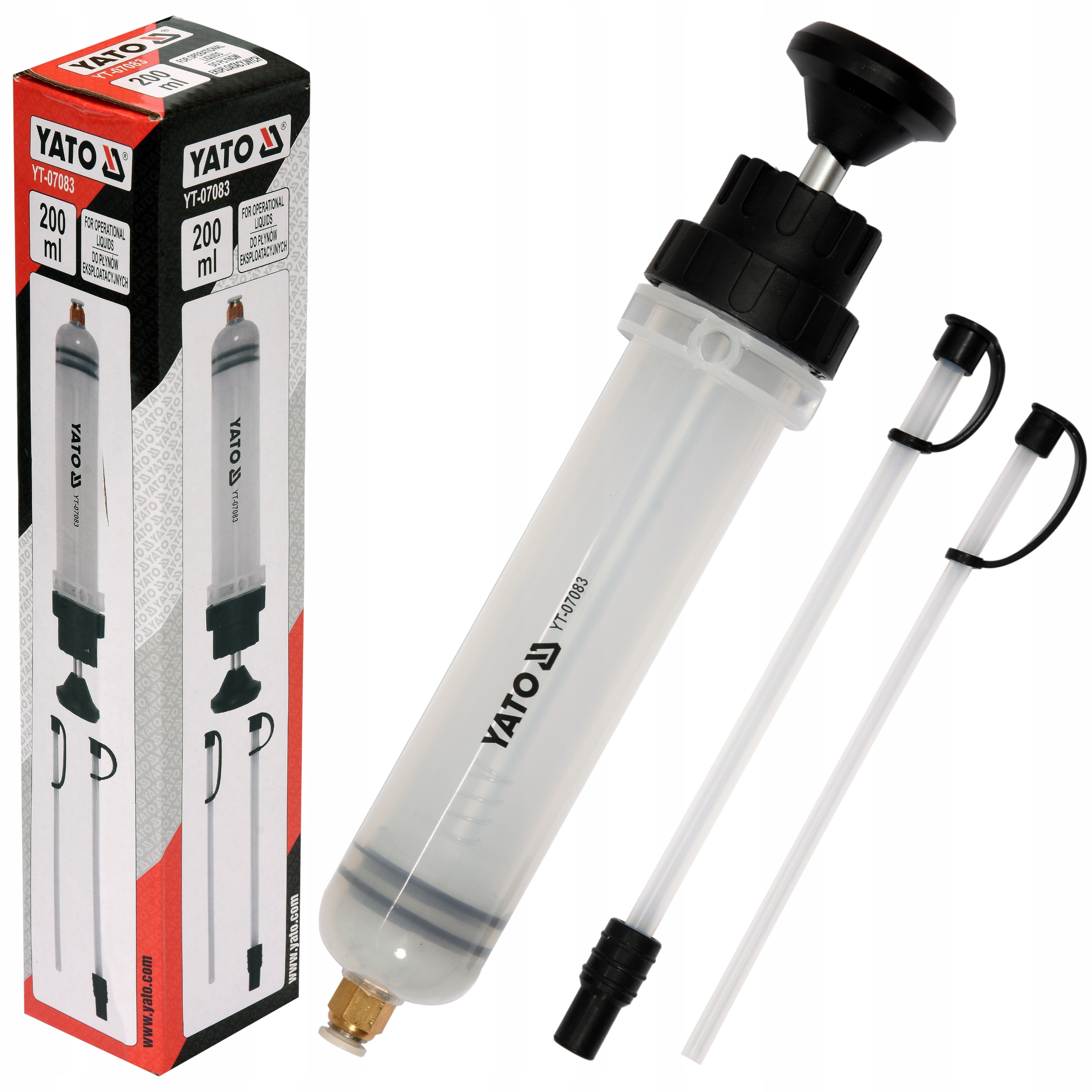 YATO ODSYSARKA STRZYKAWKA RĘCZNA DO OLEJU PŁYNÓW EKSPLOATACYJNYCH 200ML ...