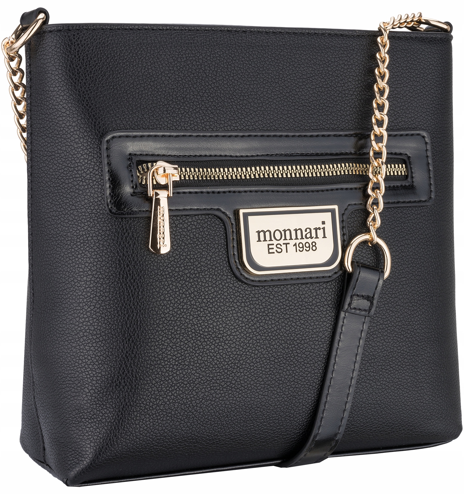 TOREBKA LISTONOSZKA MONNARI CZARNA LOGO KIESZONKI (5904528382981) • Cena, Opinie • Listonoszki ...