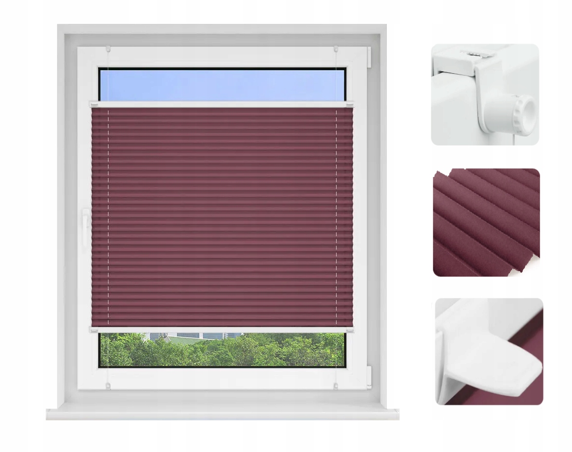 Roleta plisowana Victoria-M 55cm x 100cm • Cena, Opinie - Allegro