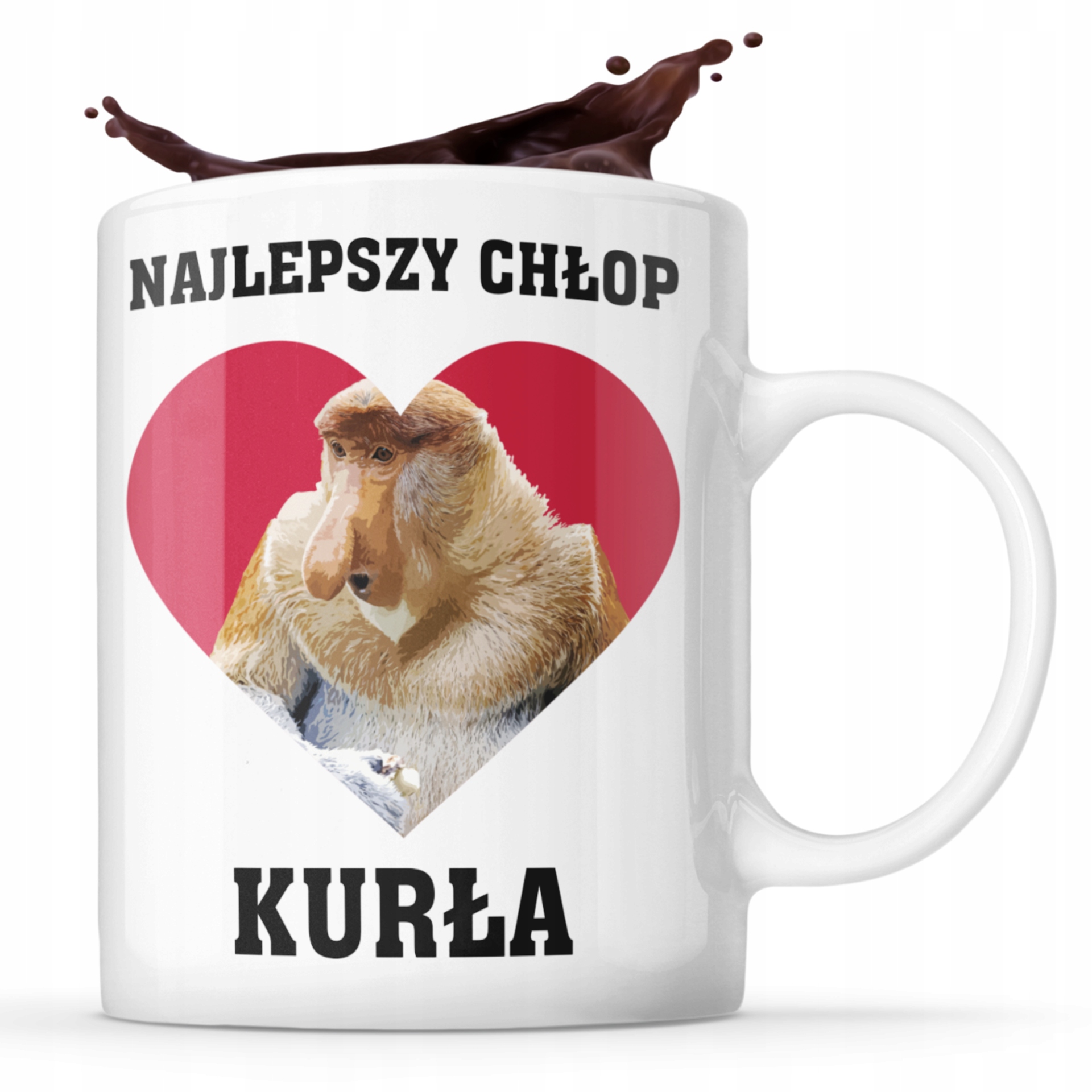 ŚMIESZNY KUBEK NAJLEPSZY NOSACZ PREZENT WALENTYNKI (685071352533) • Cena, Opinie • Kubki ...