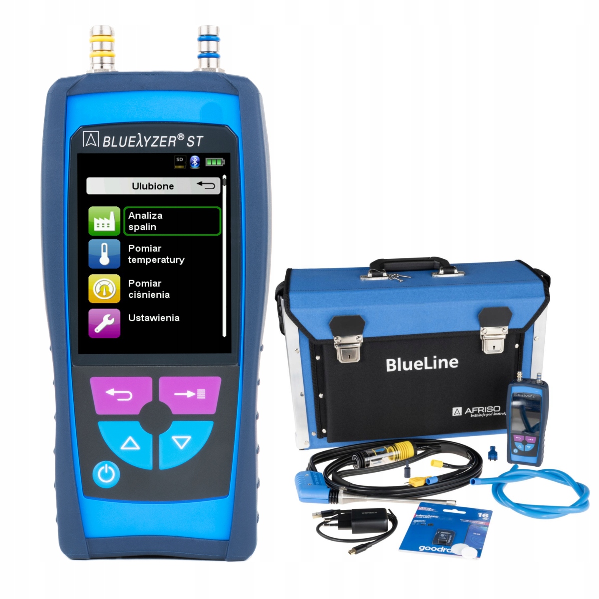 Analizator AFRISO BLUELYZER ST Standard z pomiarem ciągu + torba ...