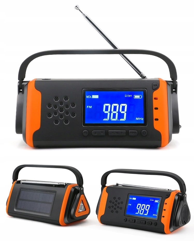 Солнечний фонарь с зарядкой радио AM FM SOS Bluetooth POWERBANK 4000 ...