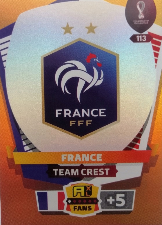 WORLD CUP QATAR 2022 TEAM CREST LOGO 113 FRANCJA - 12543613065 - Allegro