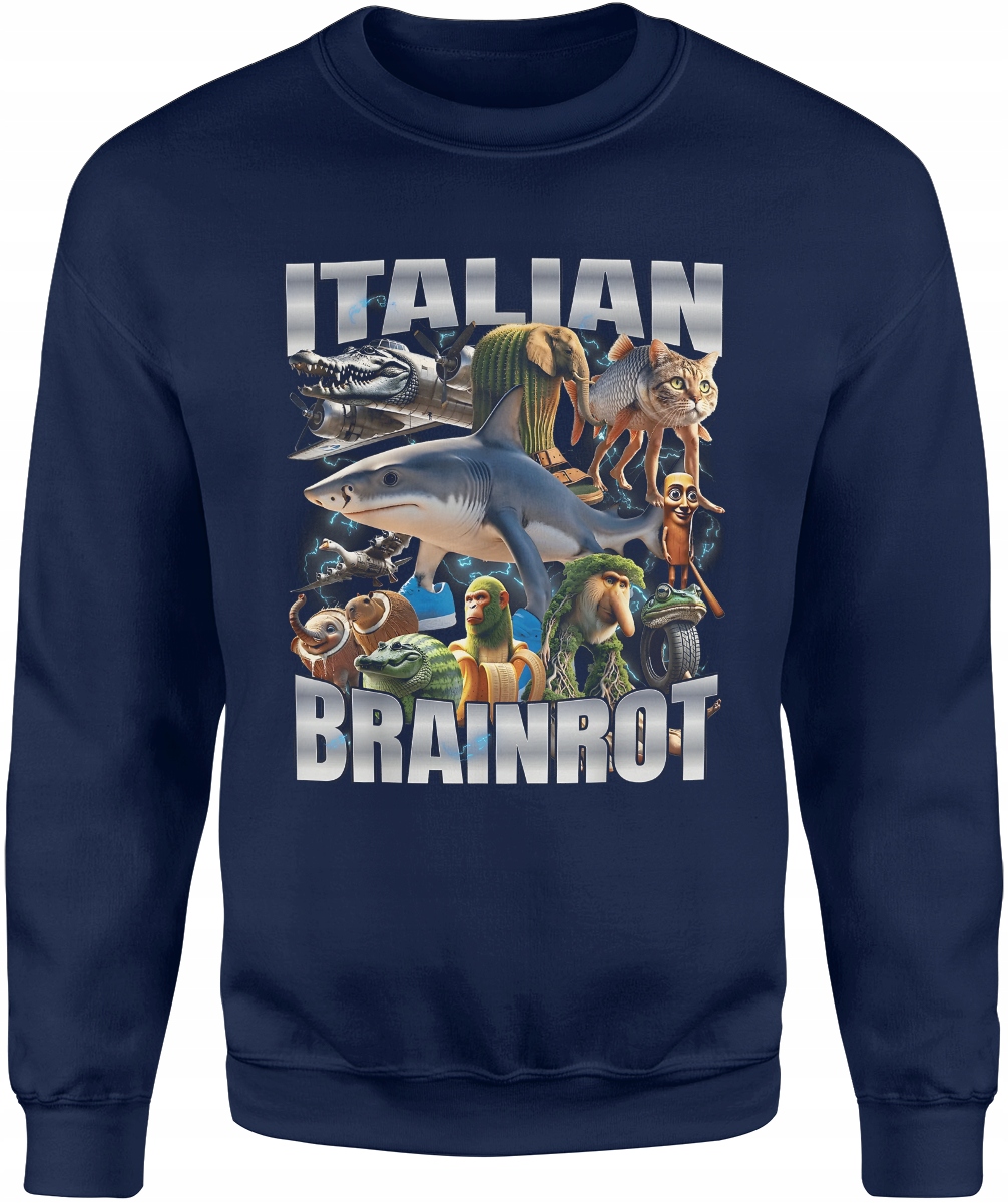 ITALIAN BRAINROT BLUZA TRALALERO TRALALA TIK TOK MEMY MEME MĘSKA XL ...