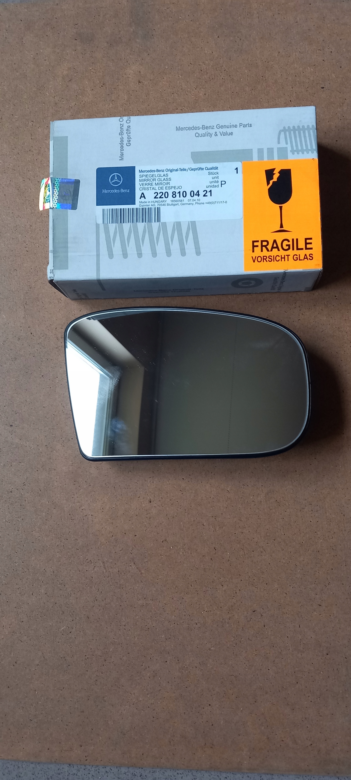 Mercedes-Benz OE A 220 810 0421 szkło lusterka, lusterko zewnętrzne ...