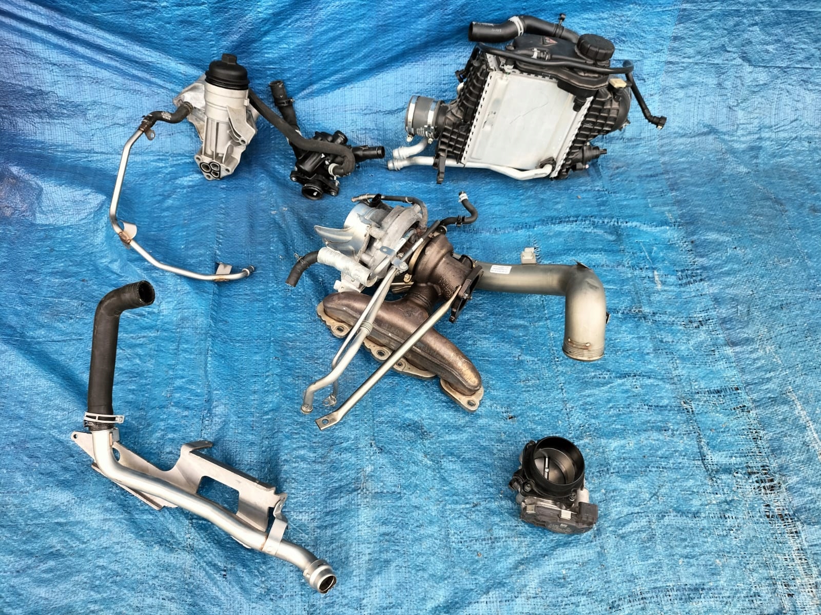 TURBINA INTERCOOLER PRZEPUSTNICA MERCEDES A W177 A35 AMG 306PS OM260 2 ...