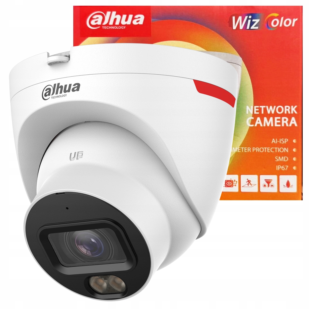 Kamera IP Dahua IPC-HDW2449T-S-LED-0280B-PRO WIZCOLOR Analityka - Sklep, Opinie, Cena w Allegro