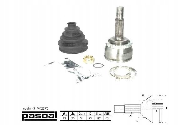 PASCAL KÜLSŐ MEGHAJTÓCSUKLÓ (25Z/25Z/54MM A za 11075.00HUF-ért - Allegro