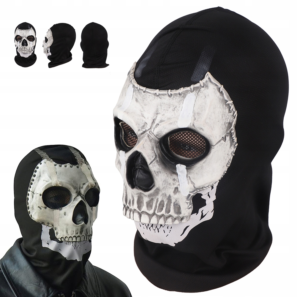 Ghost Mask from CALL OF DUTY MW2 Skull Full Face Mask COD Cosplay ...