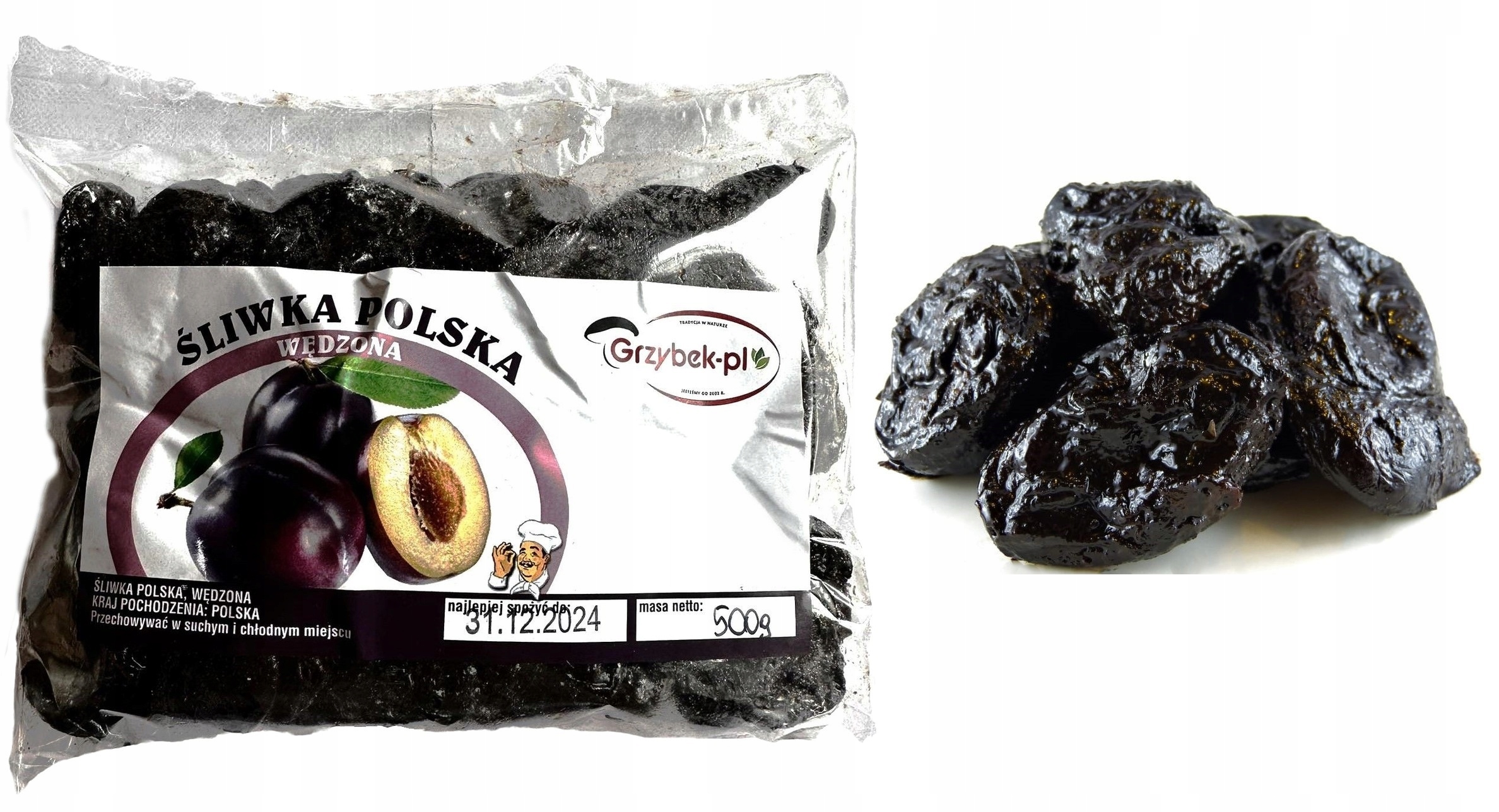 ŚLIWKA POLSKA WĘDZONA (Suska Sechlońska) 500g BEZ PESTKI 14597653958 ...