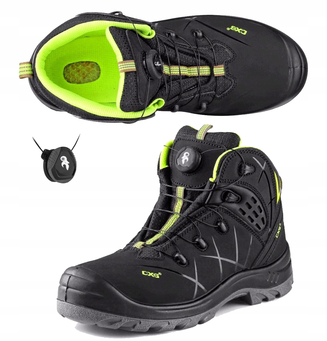 Buty Robocze Trzewiki Ochronne Skórzane S3 Mocne System Boa Oddychające ...