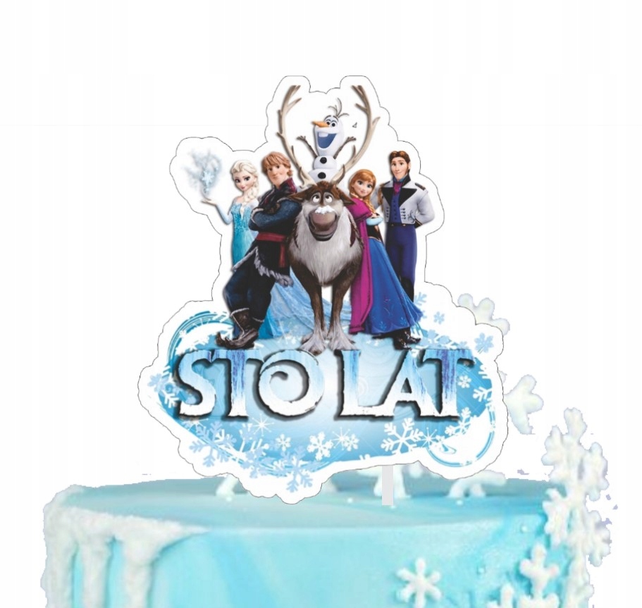TOPPER FROZEN dekoracja na tort ELZA kraina lodu • Cena, Opinie ...