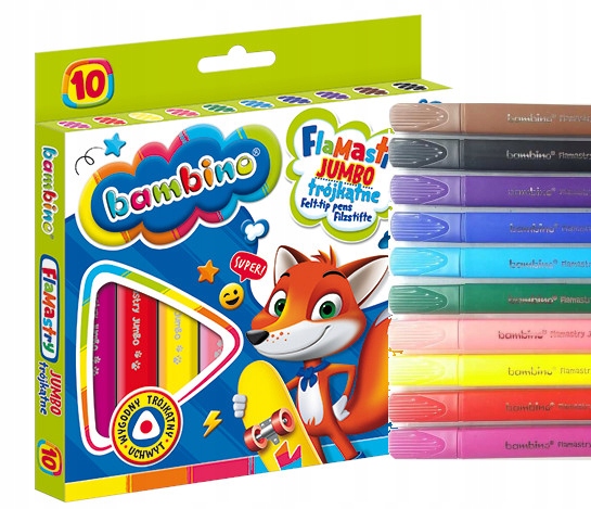 Pisaki mazaki flamastry trójkątne Jumbo Bambino 10 7313821846 - Allegro.pl Pisaki mazaki flamastry trójkątne Jumbo Bambino 10 7313821846 - Allegro.pl