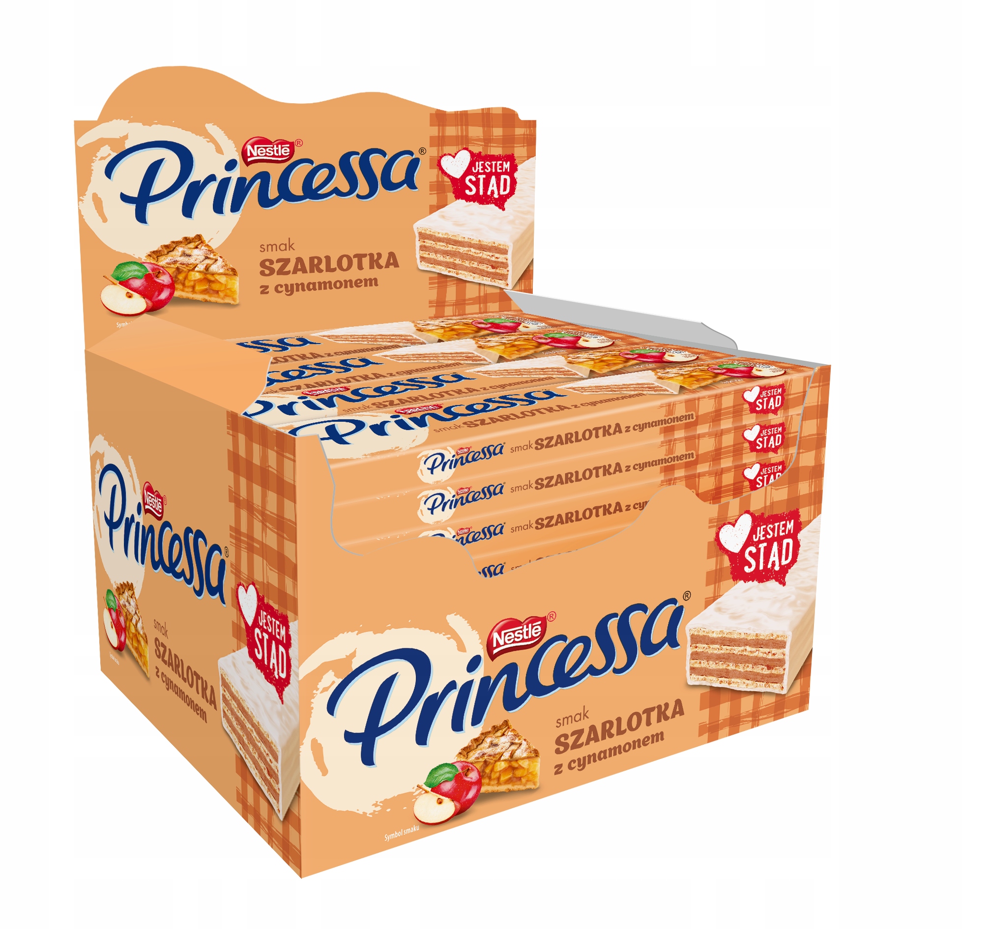 WAFELEK Princessa SZARLOTKA Z CYNAMONEM 30x 40g (8445291675124) • Cena ...