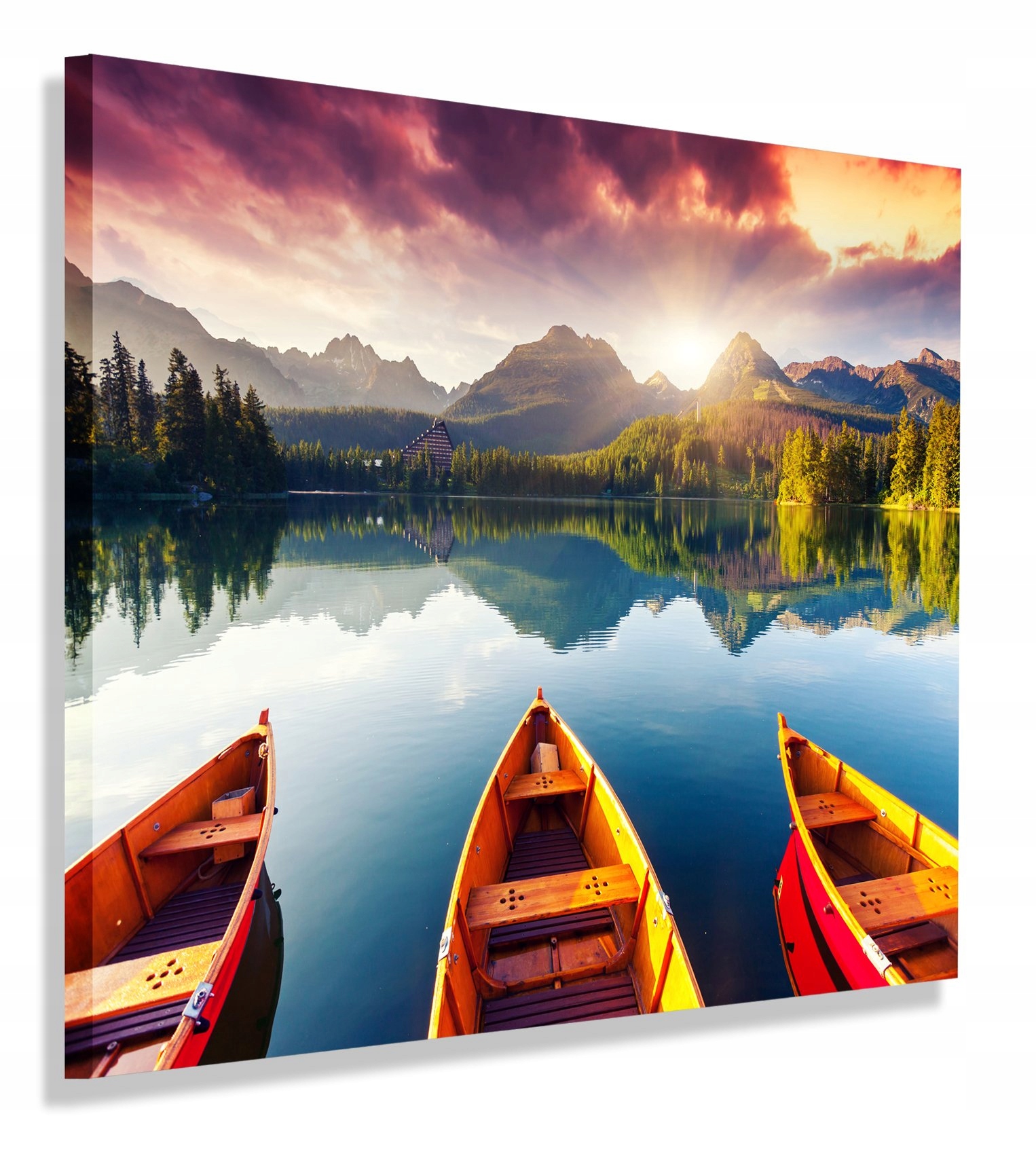 OBRAZ ŁÓDKI JEZIORO OBRAZY CANVAS 30x30 • Cena, Opinie • Obrazy ...