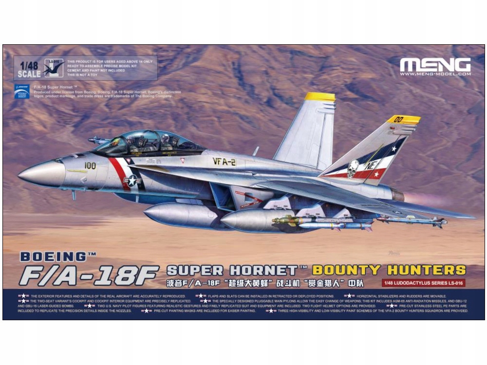 Letadlo Boeing F/A-18F Super Hornet Bounty Hunters model LS-016 Meng za 1894.00CZK - Allegro