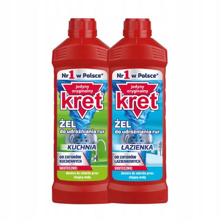 Kret Żel do Udrażniania Rur Kuchnia Łazienka 500g (5900931038477 ...