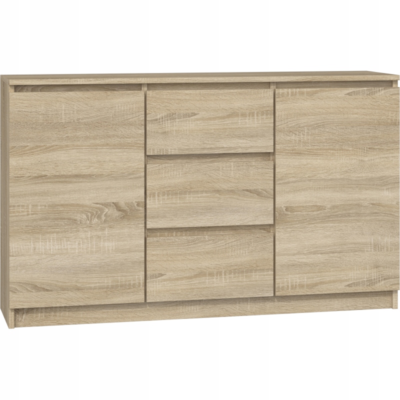 KOMODA 2D3S 120CM DĄB SONOMA SZUFLADY DRZWI TOP (5902838468067) • Cena, Opinie • Komody ...