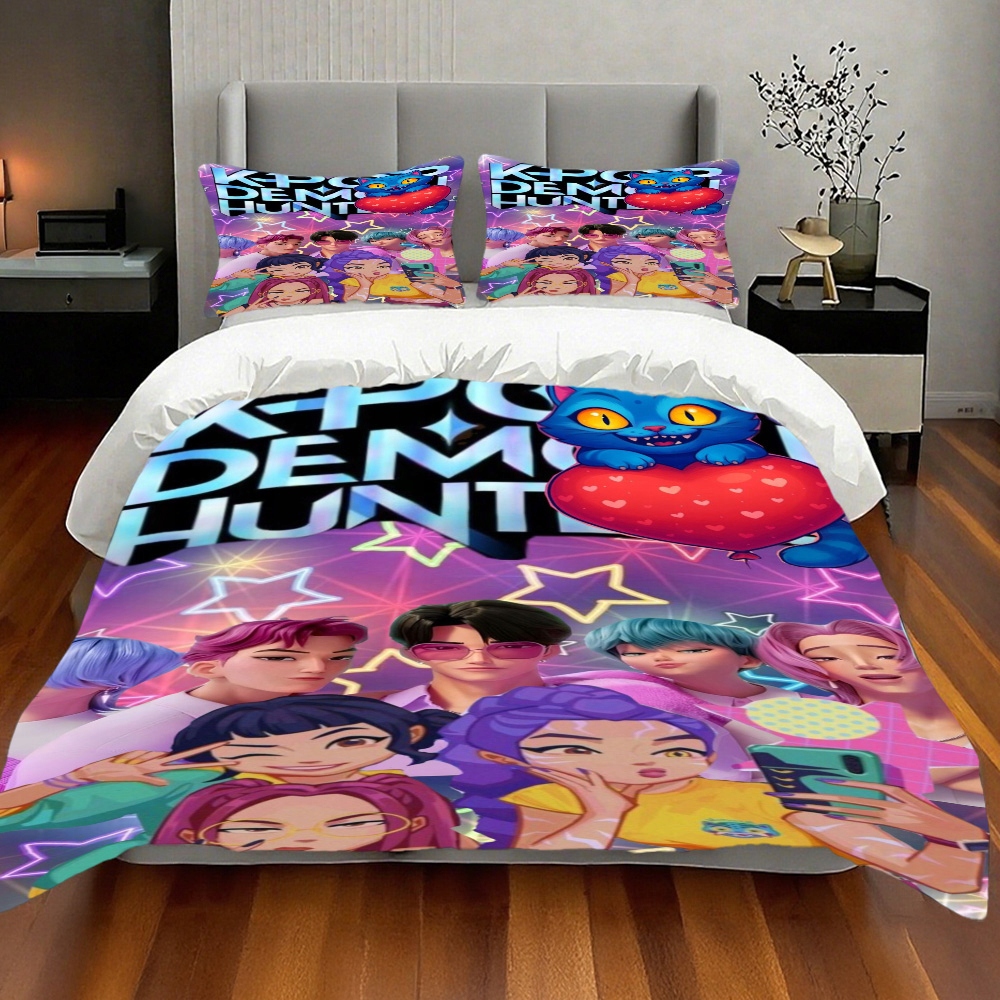 Komplet pościeli KPop Demon Hunters Duvet Cover Set KPOP DEMON HUNT ...