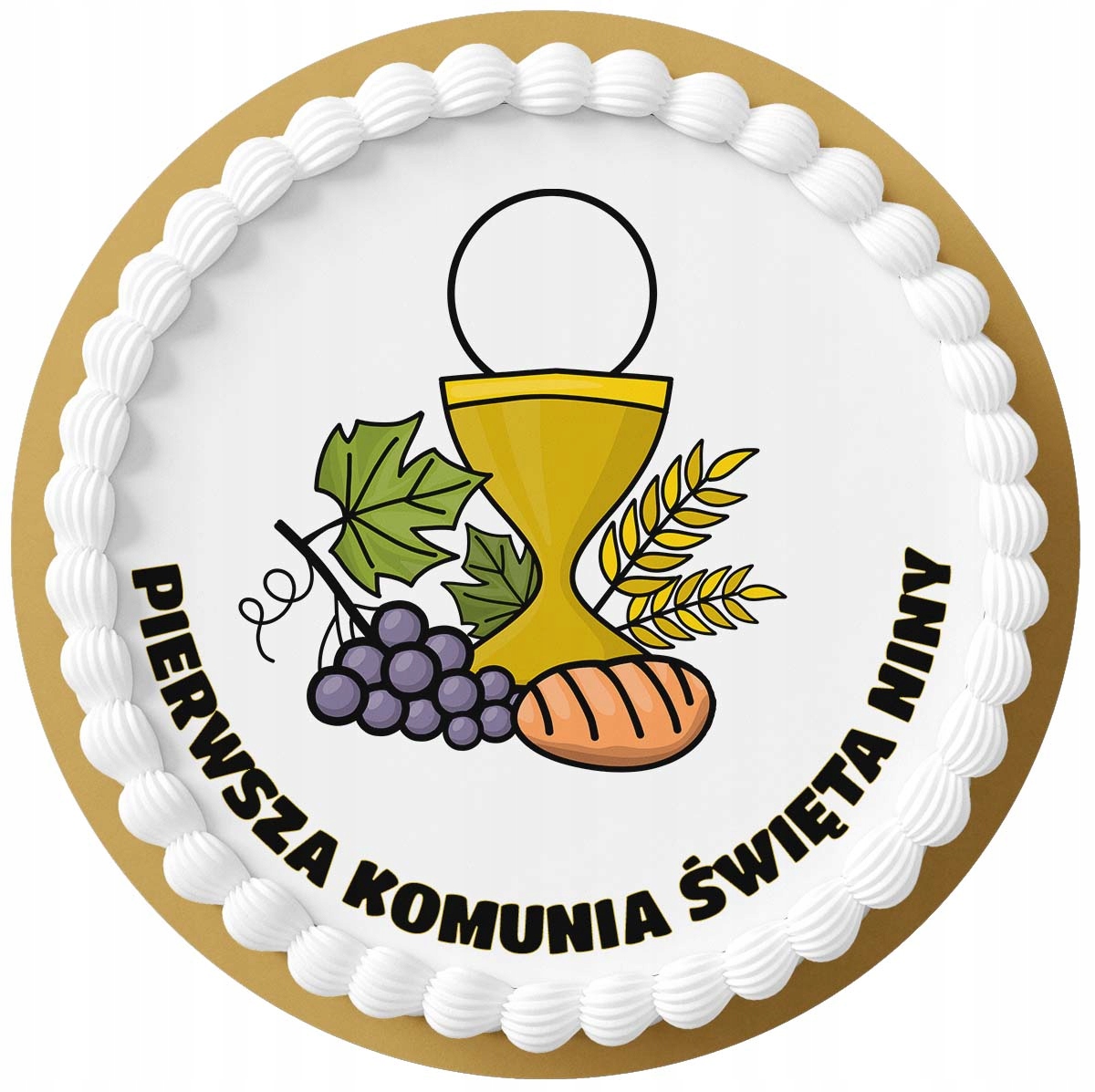 PAPIER WAFLOWY OPŁATEK KOMUNIJNY PIERWSZA KOMUNIA ŚWIĘTA 22-29cm - porównaj ceny - Allegro.pl