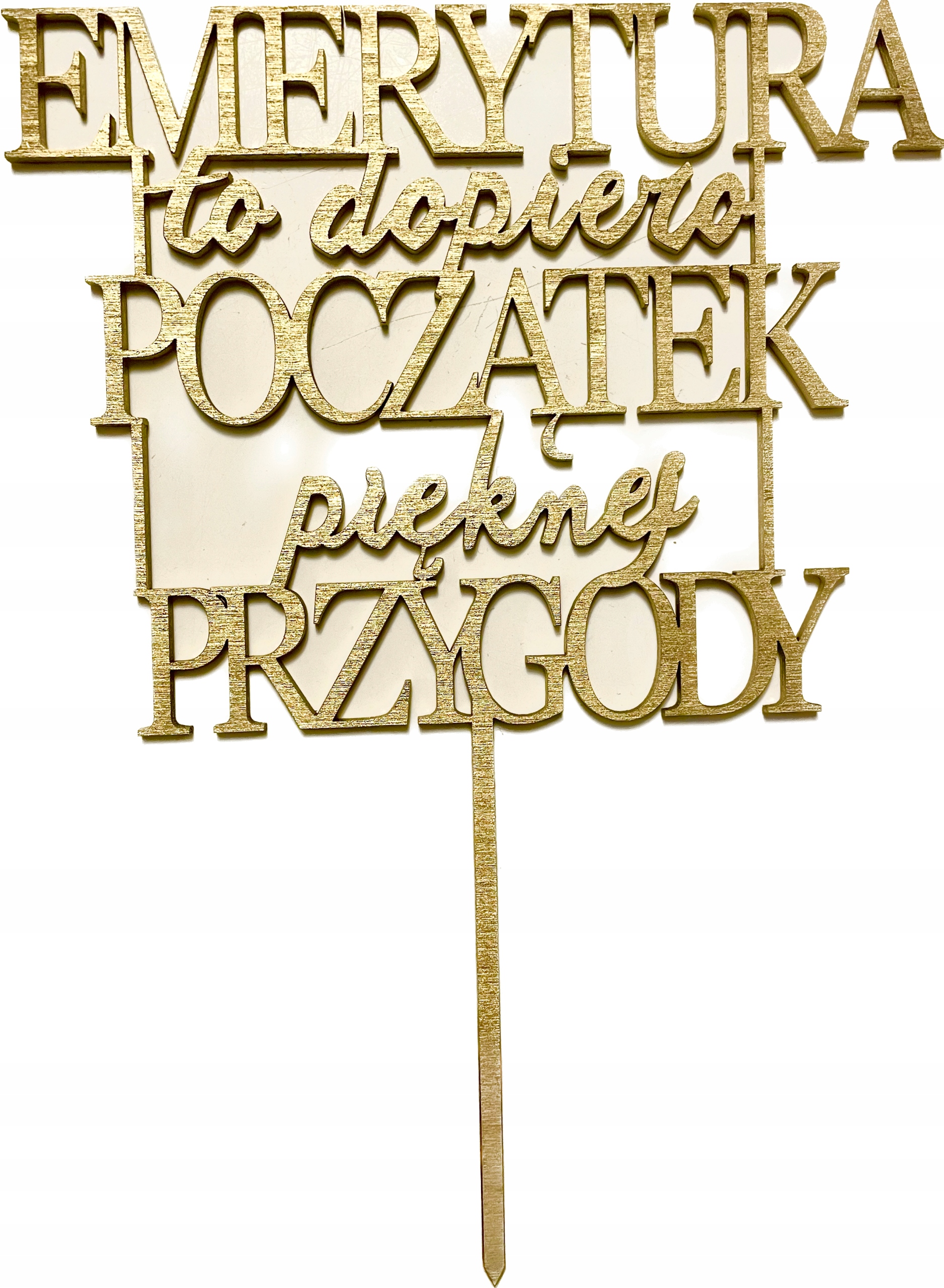 Topper na Tort Emerytura - Niska cena na Allegro