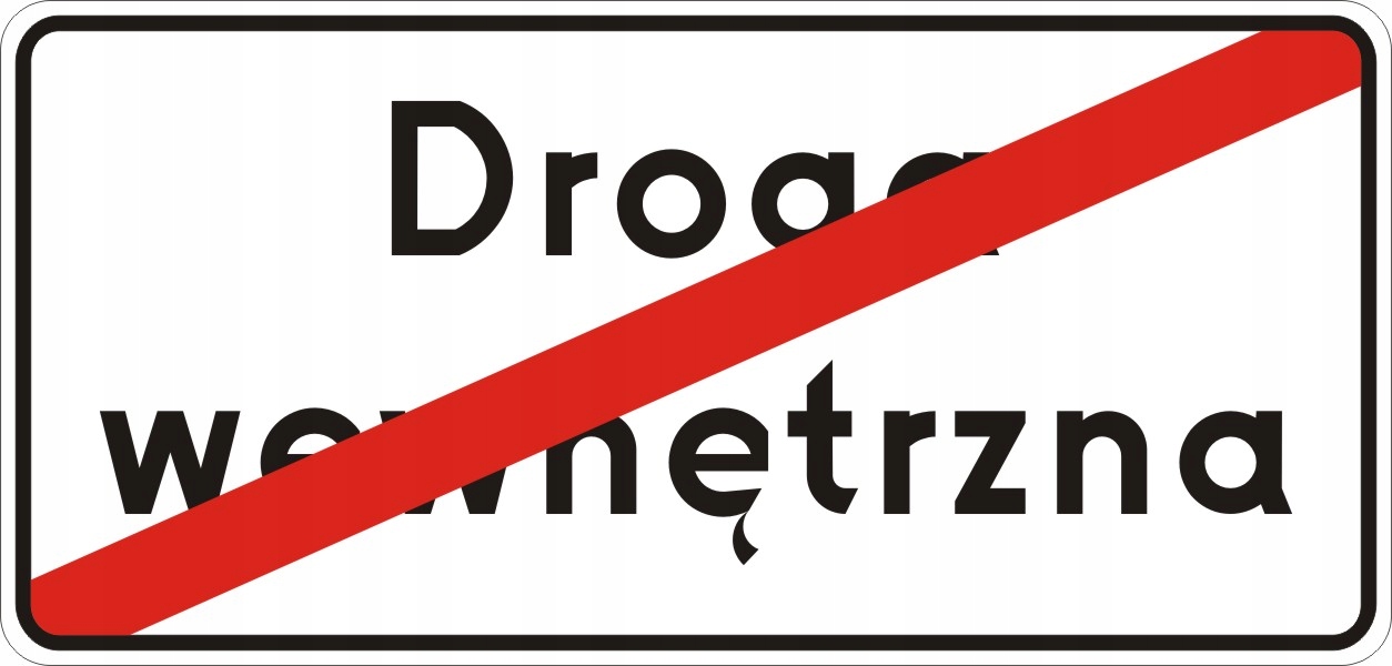 Znak drogowy D47 Droga Wewnętrzna 90x42 900x420 • Cena, Opinie ...