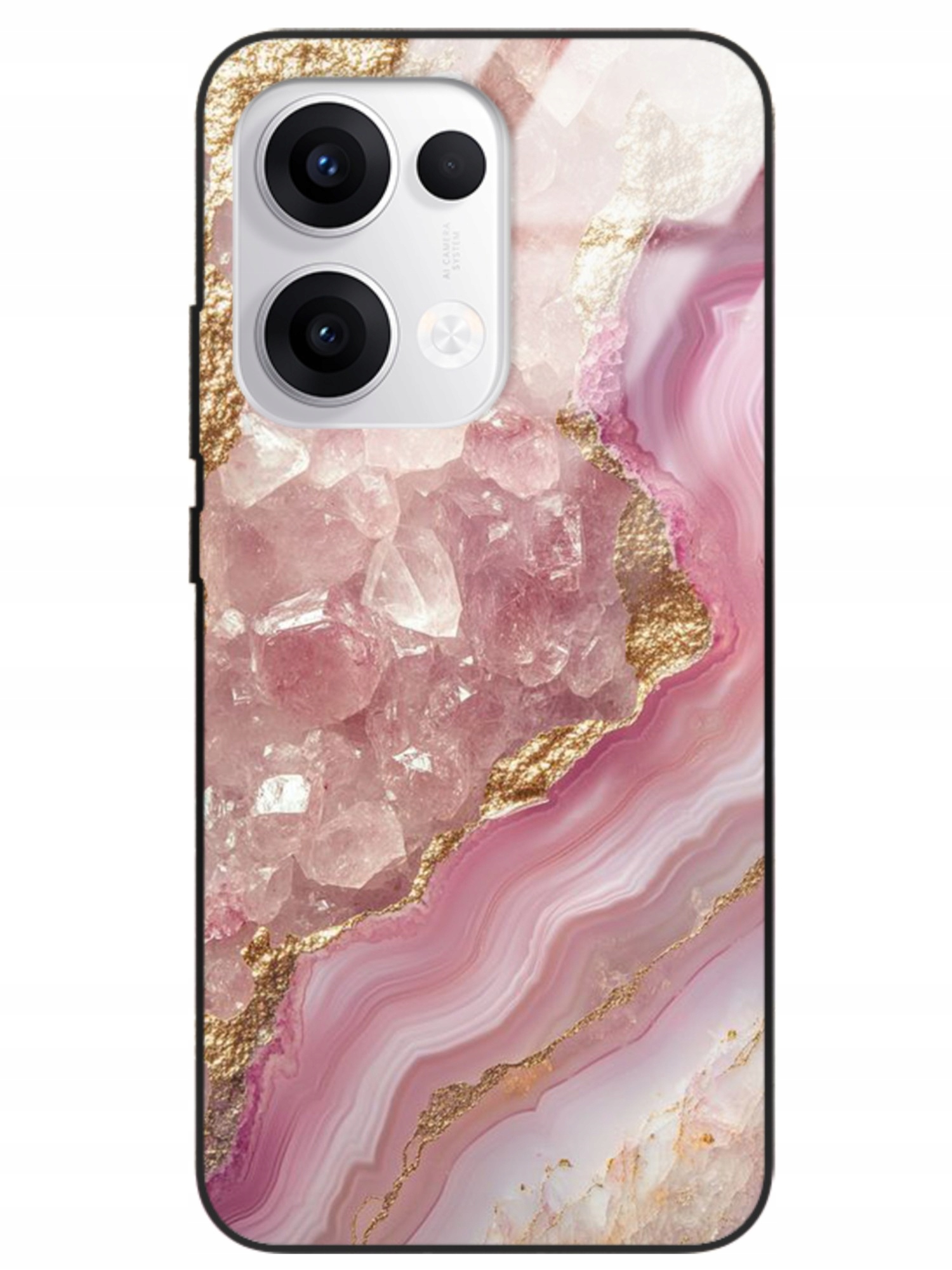 POUZDRO PRO OPPO RENO 13 5G GLASS CASE SKLENĚNÉ KRYSTALY MRAMOROVÉ ...