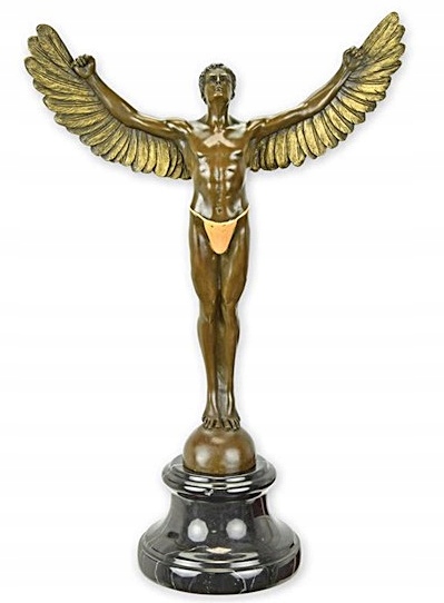 IKAR Rzeźba Brąz Sygnowany kolor kl • Cena, Opinie • Rzeźba 14807085789 ...