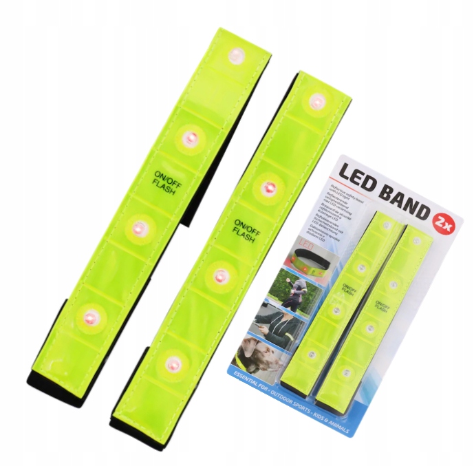 OPASKA taśma ODBLASKOWA LED migająca na rzep 2x - RF-RB-02 ... OPASKA taśma ODBLASKOWA LED migająca na rzep 2x - RF-RB-02 ...