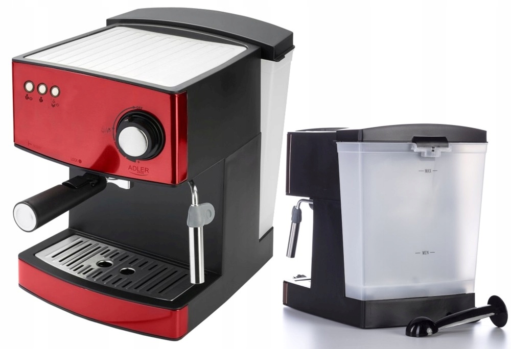 Kolbowy ekspres ciśnieniowy Adler AD 4404r 850 W czerwony - porównaj ...