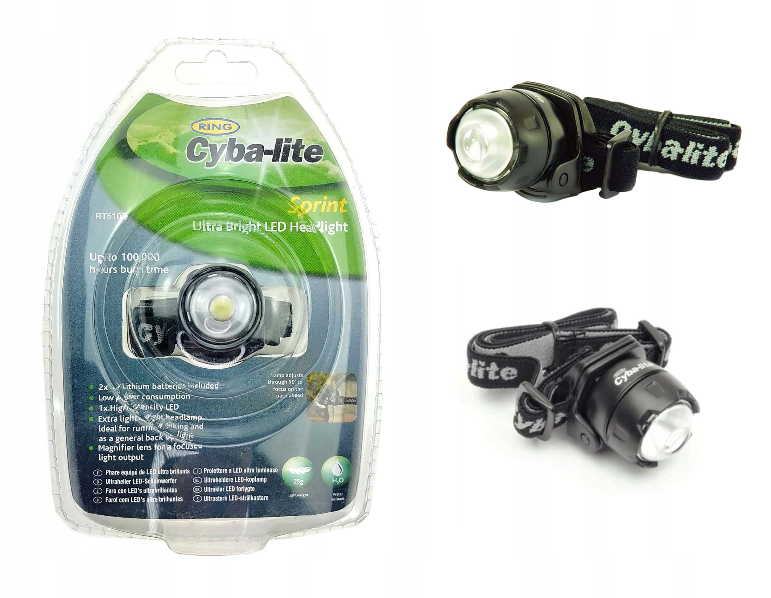 Lampka latarka LED czołowa 25g CYBA-LITE RING Nowa - 5011274151072 ...