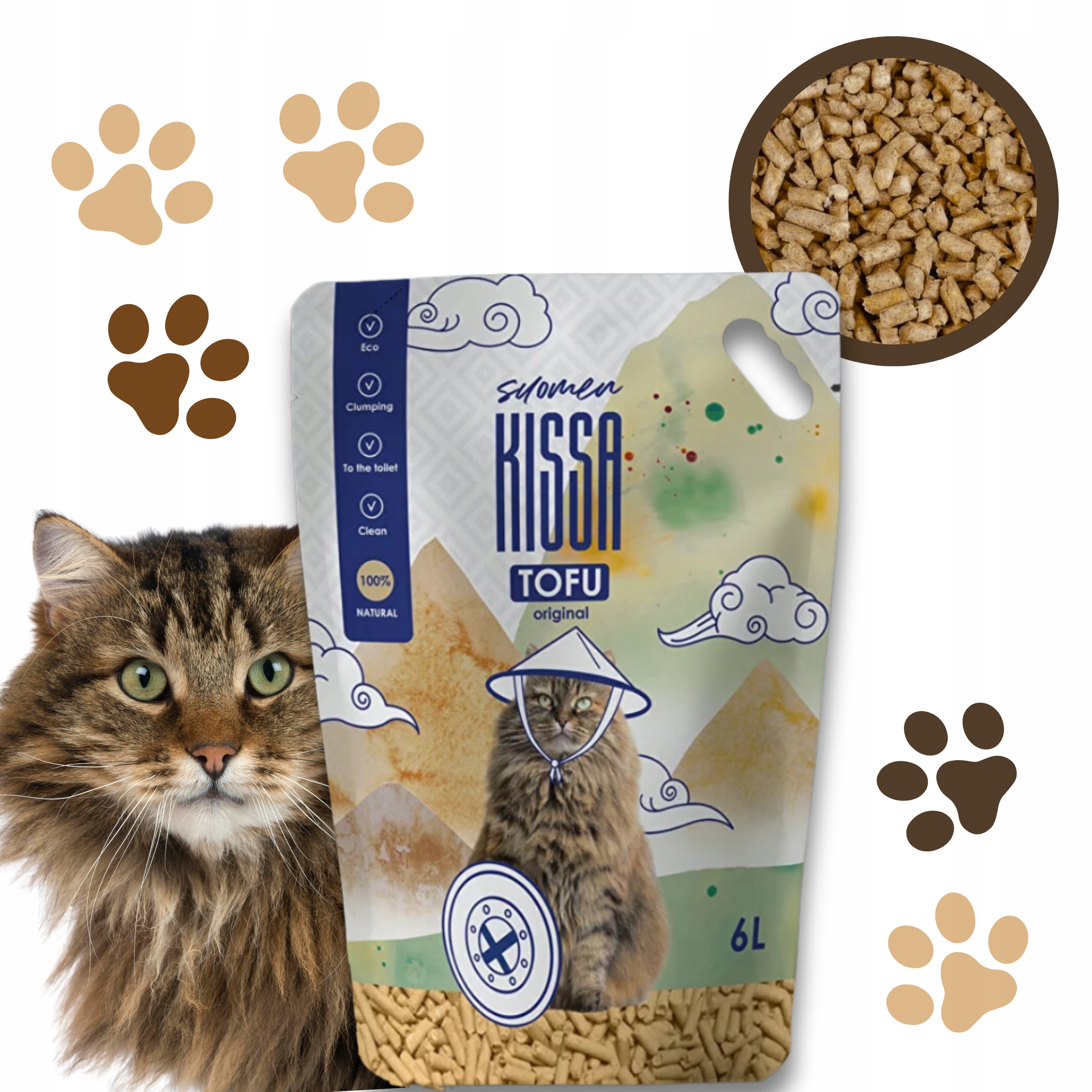 SUOMEN KISSA żwirek zbrylający tofu dla kota 6 l - porównaj ceny - Allegro.pl