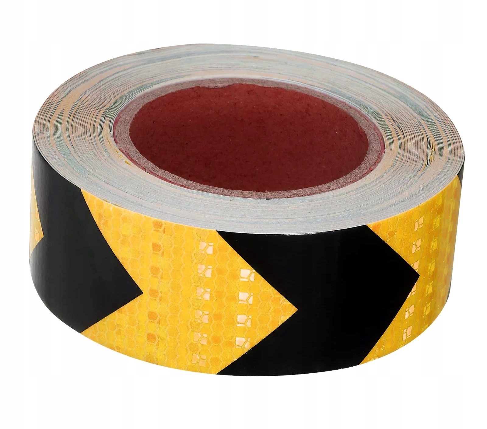 TAŚMA OSTRZEGAWCZA 50mm x 25m ODBLASKOWA SAMOPRZYLEPNA ZÓŁTA - CZARNA ...