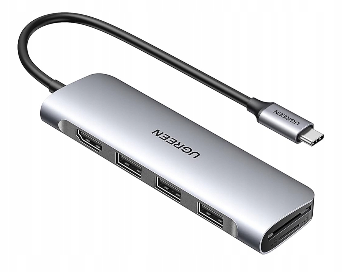 Adapter Hub koncentrator USB-C 6 w 1 UGREEN - Sklep, Opinie, Cena w Allegro