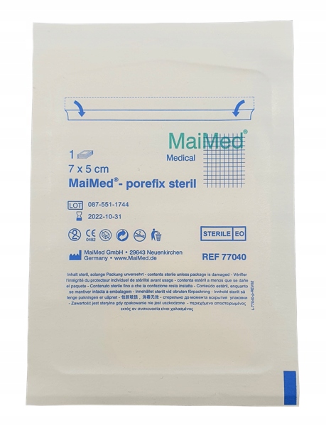 PLASTER Z OPATRUNKIEM STERYLNY NA RANY Z WKŁADEM CHŁONNYM 7X5cm 1SZT ...