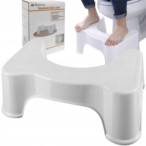 Podnožka na toaletu Plošina Koupelnová stolička Bílá Schodík na toaletu ...