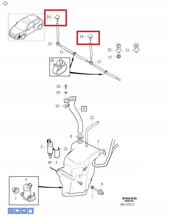Dysza spryskiwacza Volvo OE 30655605 0657039107042 za 57.08PLN z Poznań ...
