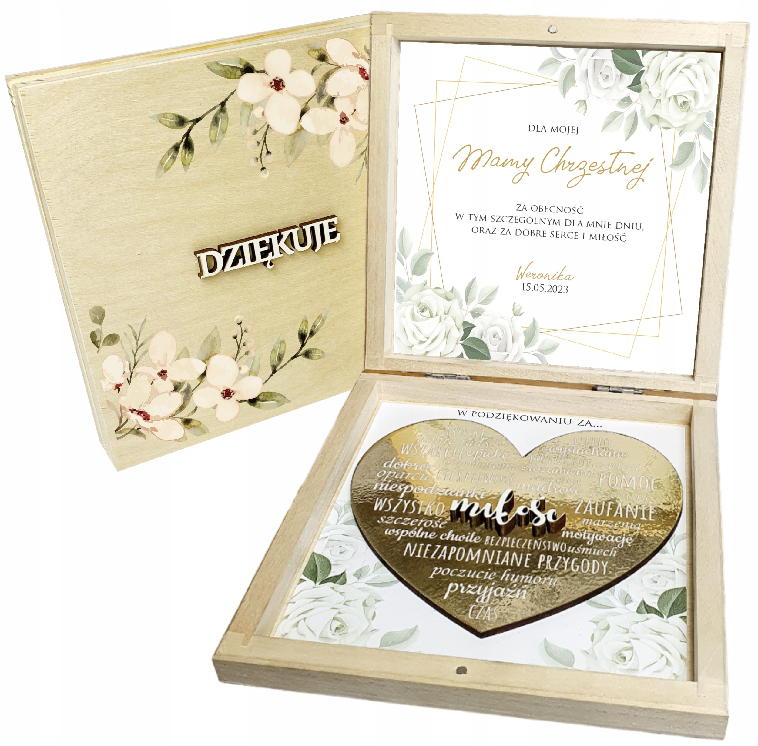 PODZIĘKOWANIE DLA CHRZESTNYCH DZIADKÓW ZŁOTE SERCE (5904665742693) • Cena, Opinie • Pudełka ...
