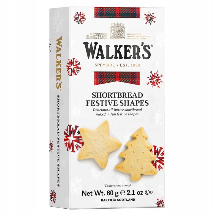 Walkers Shortbread Shortbread Festive Shapes Ciastka Maślane Figurki ...