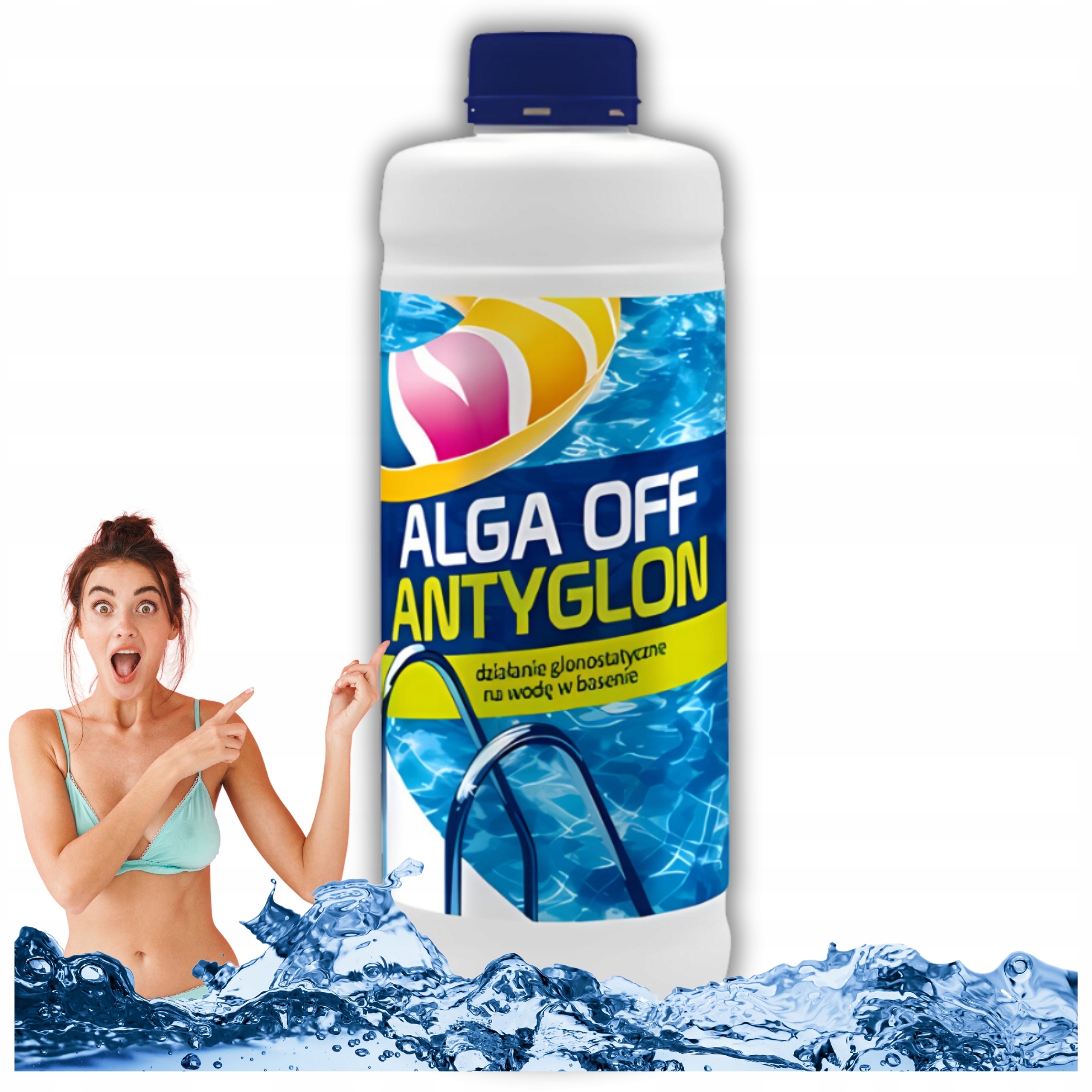 Gamix Alga Off antyglon preparat płyn na glony do basenu 1 l (5903462005314) • Cena, Opinie ...
