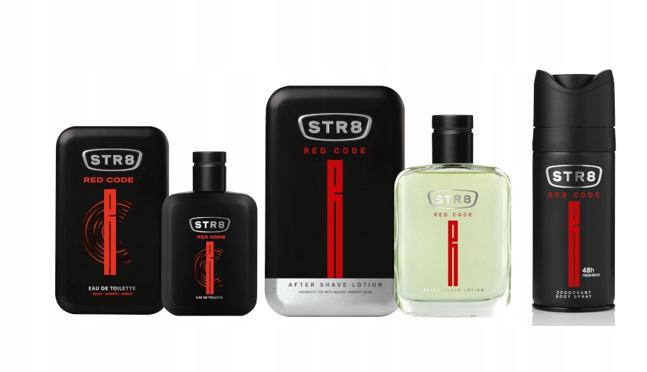 STR8 RED CODE ZESTAW 3cz EDT 50ml + ASL 100ml + SPRAY 150ml 14388834205 ...