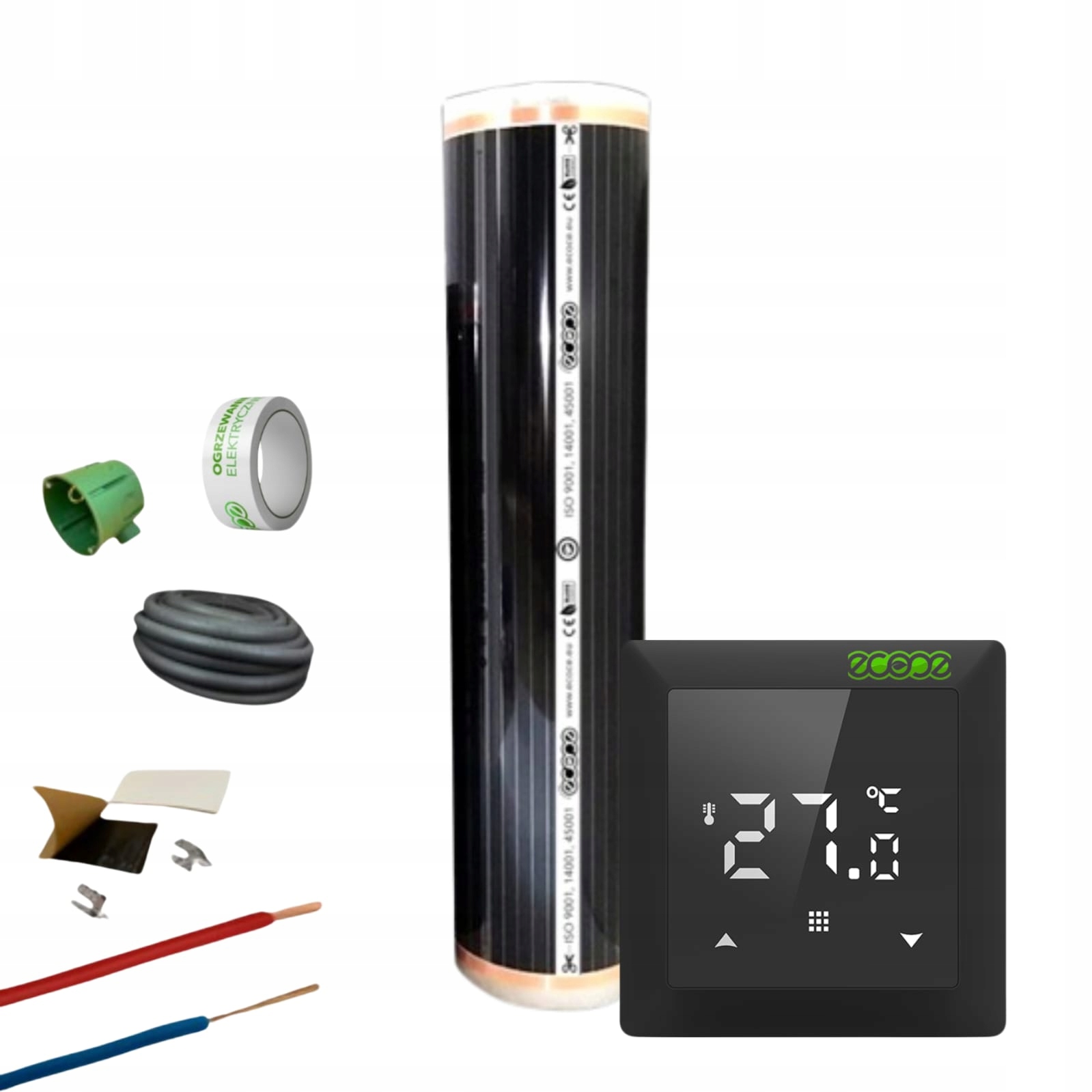 MATA GRZEWCZA FOLIA OGRZEWANIE PODŁOGOWE ELEKTRYCZNE WIFI ZESTAW 14m2 (5904569562038) • Cena ...